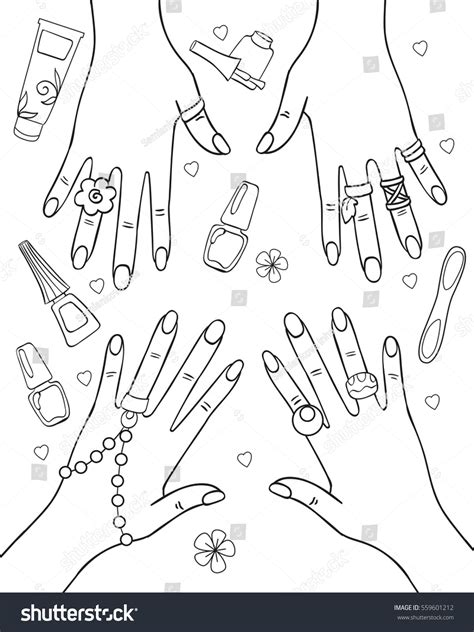색칠책 패션 매니큐어 스톡 벡터로열티 프리 559601212 Shutterstock