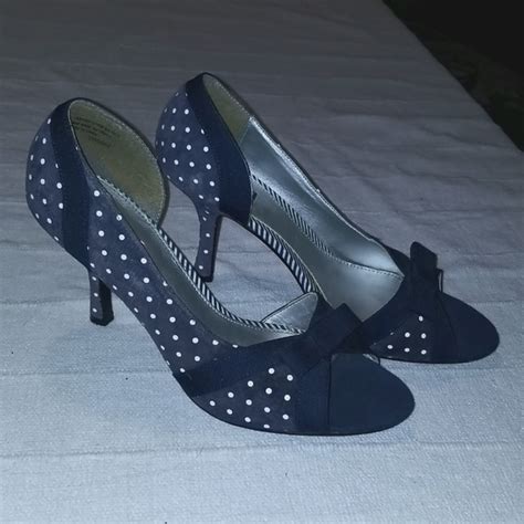 Unlisted By Kenneth Cole Shoes Unlisted Navy Blue With White Polka