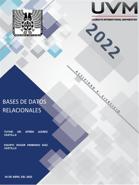 A4 Eadc Ejercicio Creacion Base De Datos Dll Base De Datos Relacionales Pdf Bases De Datos