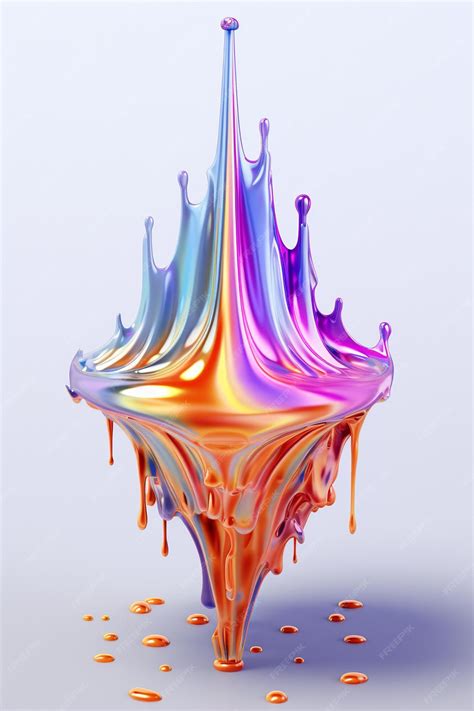 Premium Ai Image Melting Pencil In The Style Of Melting 3d Shapes