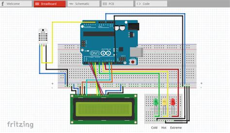 Датчик температуры и влажности воздуха на Ардуино с дисплеем Lcd и Led