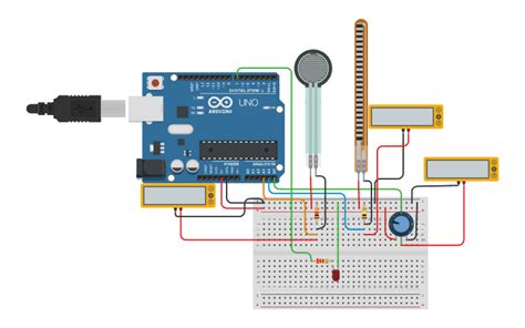 Circuit Design Tres Sensores Tinkercad