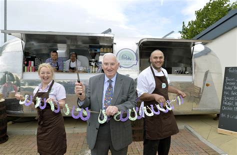 Raymond Twiddle Chairman Of Yorkshire Event Centre Ltd Officially Opens The Fodder Airstream