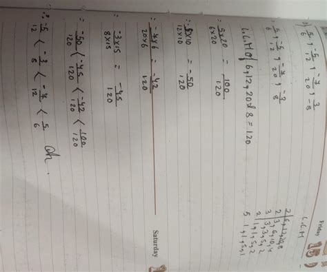 12. Arrange the following rational numbers in ascending order. 5-5-73 ...