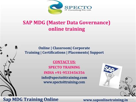 PPT Sap Mdg Training Live Classes In Online PowerPoint Presentation Free Download ID