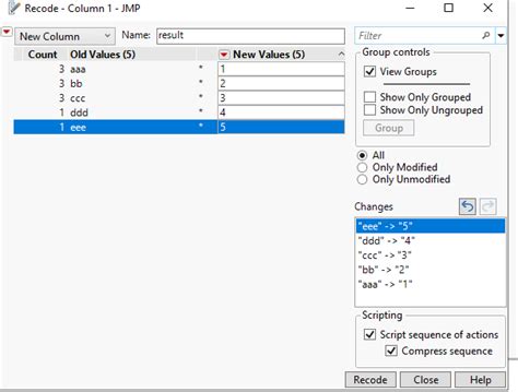 How To Create Number Based On Group In A Column Jmp User Community