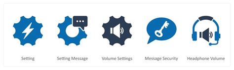 Premium Vector A Set Of 5 Contact Icons As Setting Setting Message