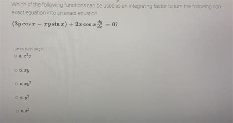 Solved Which Of The Following Functions Can Be Used As An