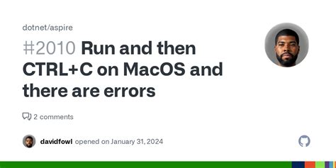 Run And Then CTRL C On MacOS And There Are Errors Issue Dotnet Aspire GitHub