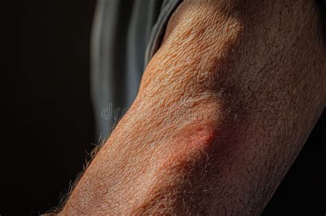 Close Up Of A Person S Arm Showcasing Skin Texture And Light Play Stock