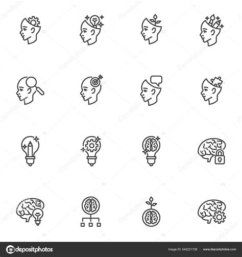 Creative Idea Line Icons Set Stock Vector By ©avicons 542221738