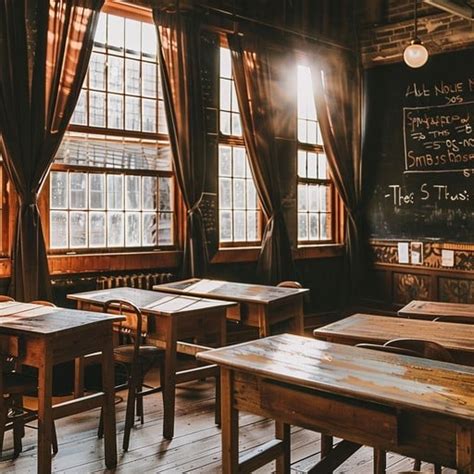 Free Vintage Classroom Interior Image Classroom Vintage Education