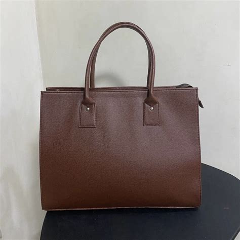 Brown Rectangular Tote Bag On Carousell