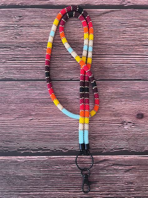 Beaded Lanyard Etsy