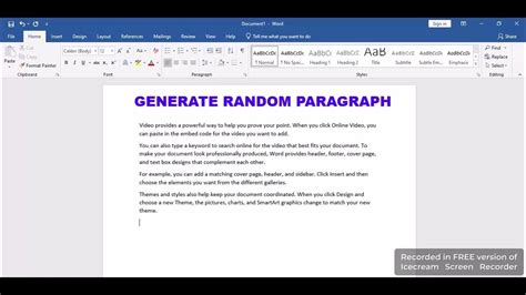 Generate Random Paragraph In Ms Word Shorts Youtube