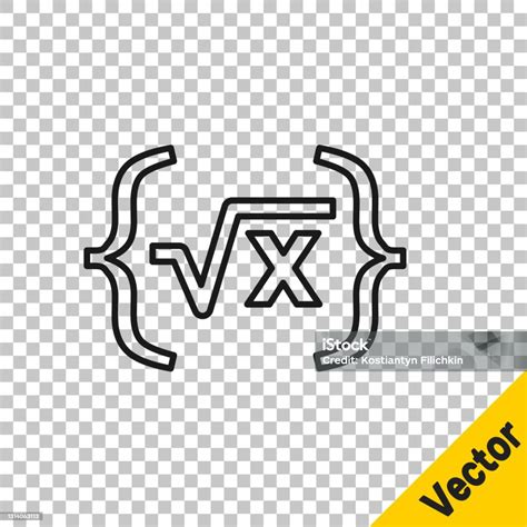 투명 한 배경에 격리 된 X 글리프 아이콘의 검은 줄 사각형 루트 수식 벡터 0명에 대한 스톡 벡터 아트 및 기타 이미지 0명 개념 검은색 Istock