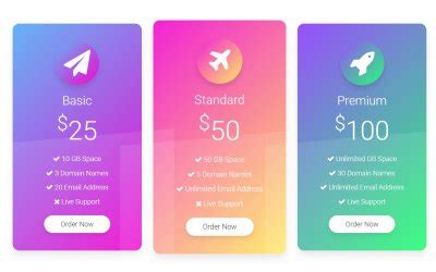 HTML CSS Pricing Table Examples OnAirCode