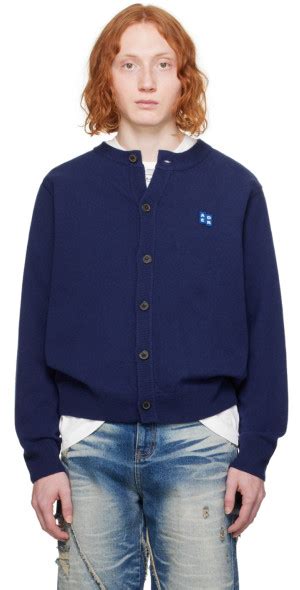 ADER Error Navy Tag Cardigan