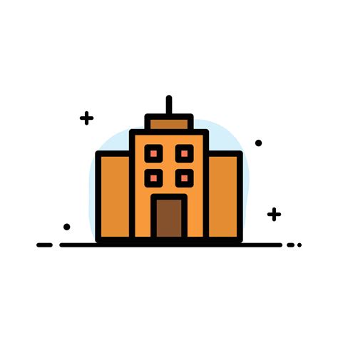 Building User Office Interface Business Flat Line Filled Icon Vector Banner Template 13137713