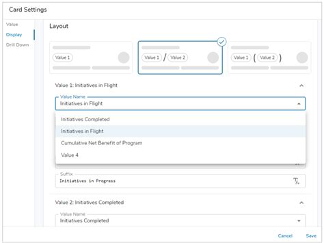 configuring card sections shibumi help