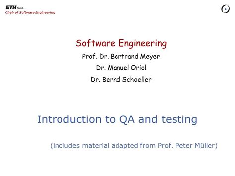 Introduction To Qa And Testing Includes Material Adapted From Prof Ppt Download