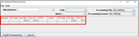 Multiple PO Invoice Entry Window Ingen Software