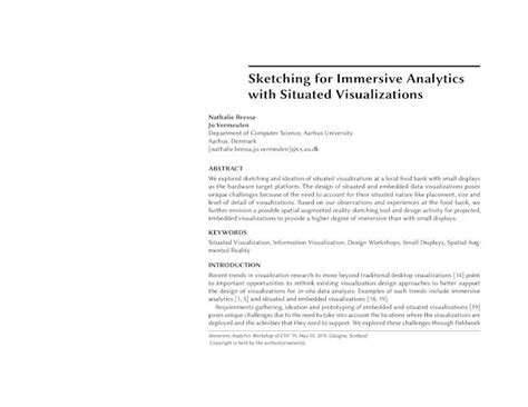 Pdf Sketching For Immersive Analytics With Situated Visualizations · Sketching For Immersive