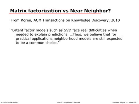 Ppt Cs 277 The Netflix Prize Powerpoint Presentation Free Download Id 5322568