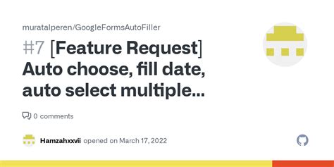 Feature Request Auto Choose Fill Date Auto Select Multiple Options · Issue 7 · Muratalperen