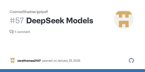 Deepseek Models · Issue 57 · Cosmosshadowgptpdf · Github