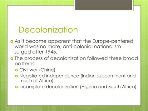 Ppt Colonisation And Decolonisation Powerpoint Presentation Free
