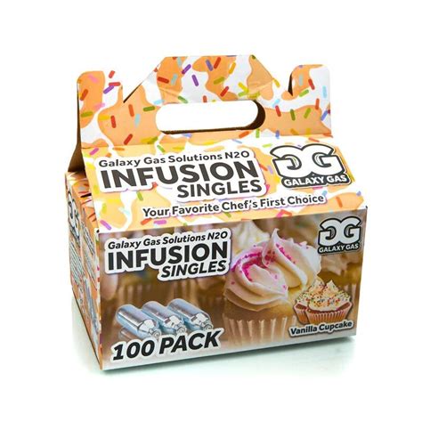 Galaxy Gas Infusion Singles Vanilla Cupcake N20 8g Whip Cream Chargers