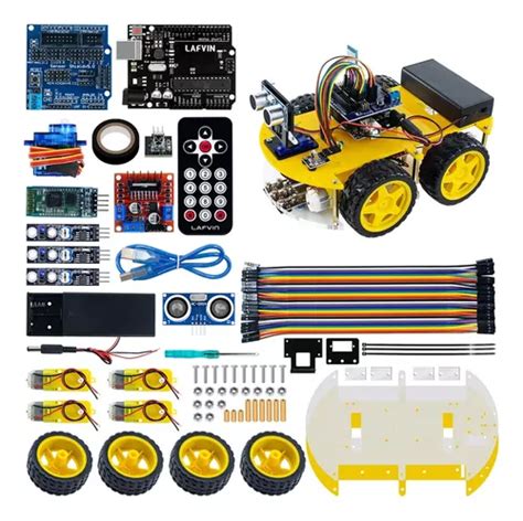 Kit De Coche Robot Inteligente 4wd Compatible For A Rduino Meses Sin Interés