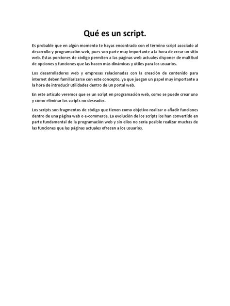 Qué Es Un Script Pdf