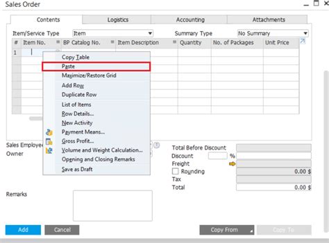 Copy Document In SAP Business One SAP B MTC Systems