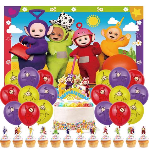 32 Pcs For Teletubbies Party Decoration Set Includes Backdrop 18