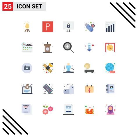 25 Thematic Vector Flat Colors And Editable Symbols Of Graph Virus