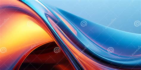 Abstract 3d Glass Render Glossy Reflective Organic Curve Wave In Motion Gradient Design Element