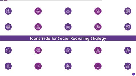 Icons Slide For Social Recruiting Strategy Ppt Slides Background