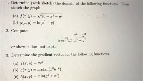 Solved Determine With Sketch The Domain Of The Chegg Com