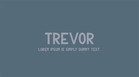 Trevor Font Download Free For Desktop Webfont