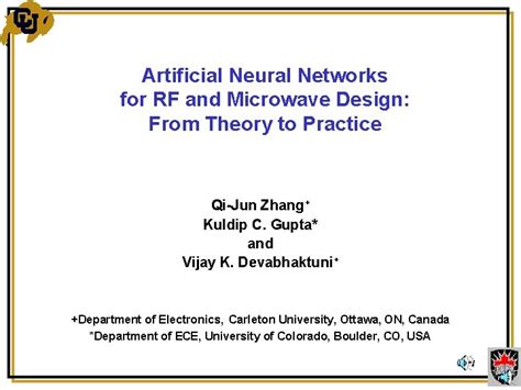 Artificial Neural Networks For RF And Microwave Design