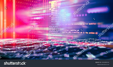 programming code abstract technology background software stock