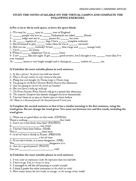 3 exercises pdf