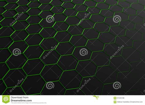 Abstract D Rendering Of Surface With Hexagons Stock Illustration Illustration Of Mosaic