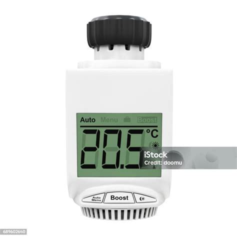 디지털 무선 라디에이터 온도 조절 밸브입니다 3 차원 렌더링 난방 온도 조절 장치에 대한 스톡 사진 및 기타 이미지 난방 온도 조절 장치 라디에이터 0명 Istock