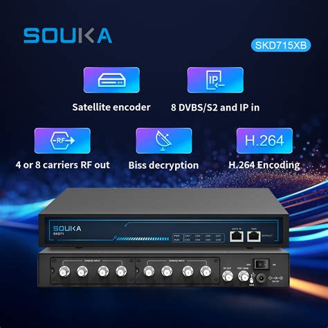 8 Dvbs S2 Input Biss Decryption Satelite Receiver Digital Modulator Satelite Modulator Biss