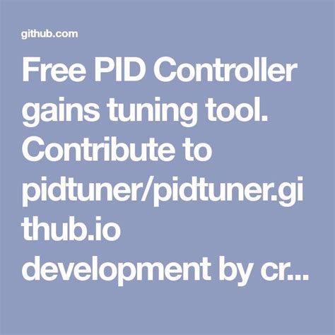 free pid controller gains tuning tool
