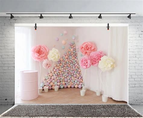 Laeacco красочный воздушный шар цветы ребенок день рождения праздник