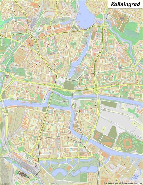 Kaliningrad City Centre Map In 2025 Kaliningrad Kaliningrad Oblast City